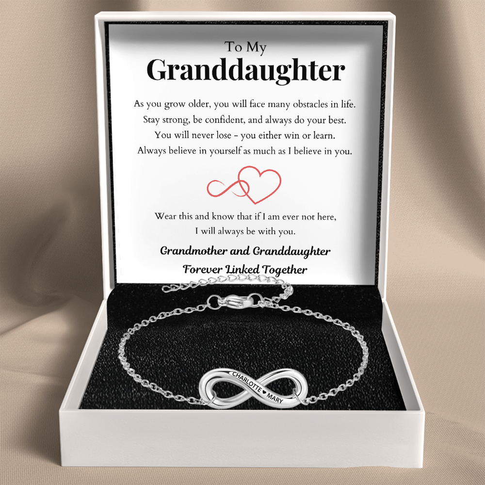 Infinity Name Bracelet for Granddaughter – Ellie Grace