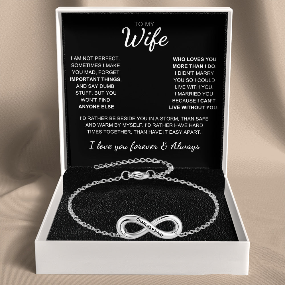 Infinity Name Bracelet for Wife – Ellie Grace